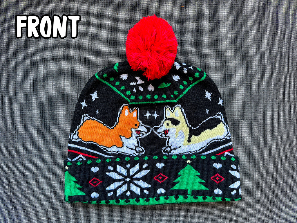 Special Knitted Christmas Corgi BEANIE HAT [Limited Edition] – Corgi On ...