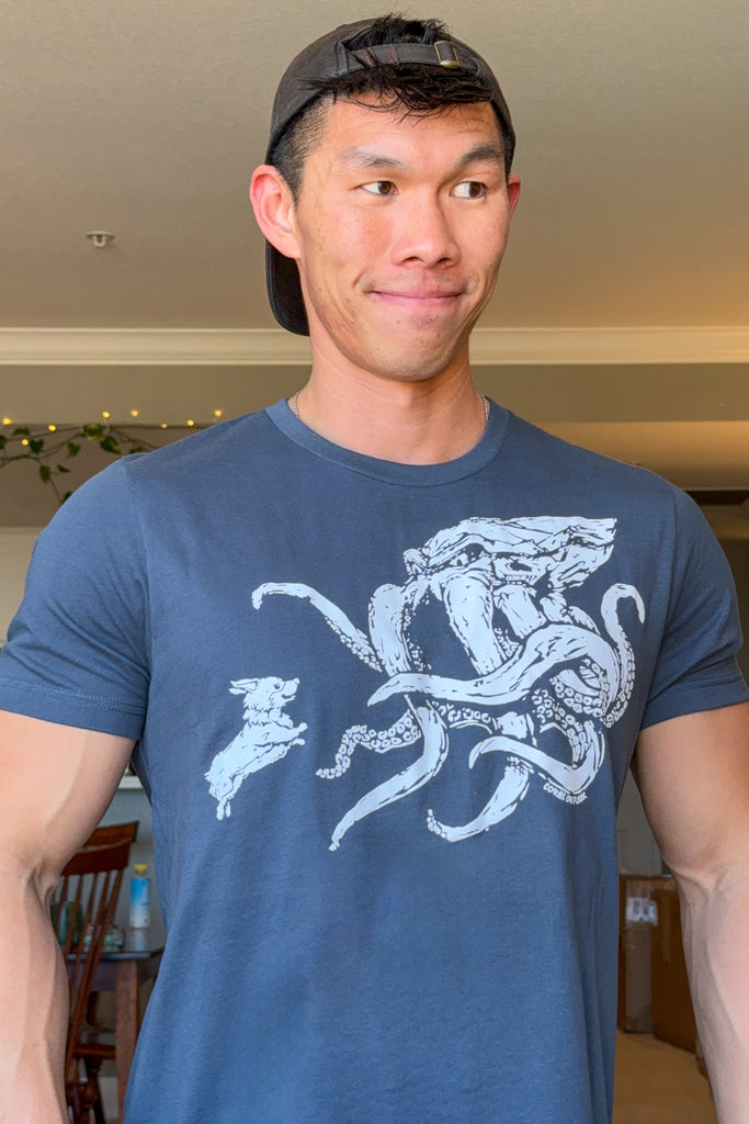 Corgi v Kraken Arm Battle Premium T-Shirt – Corgi On Fleek